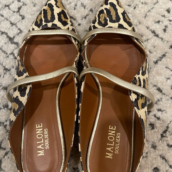 Malone Souliers | Shoes | Rare Malone Souliers Leopard Slip On Flats ...